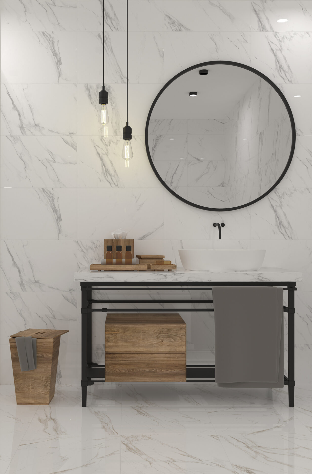 Calacatta Blanco & Exigo - Marble-Look Tiles In Stock - Minoli